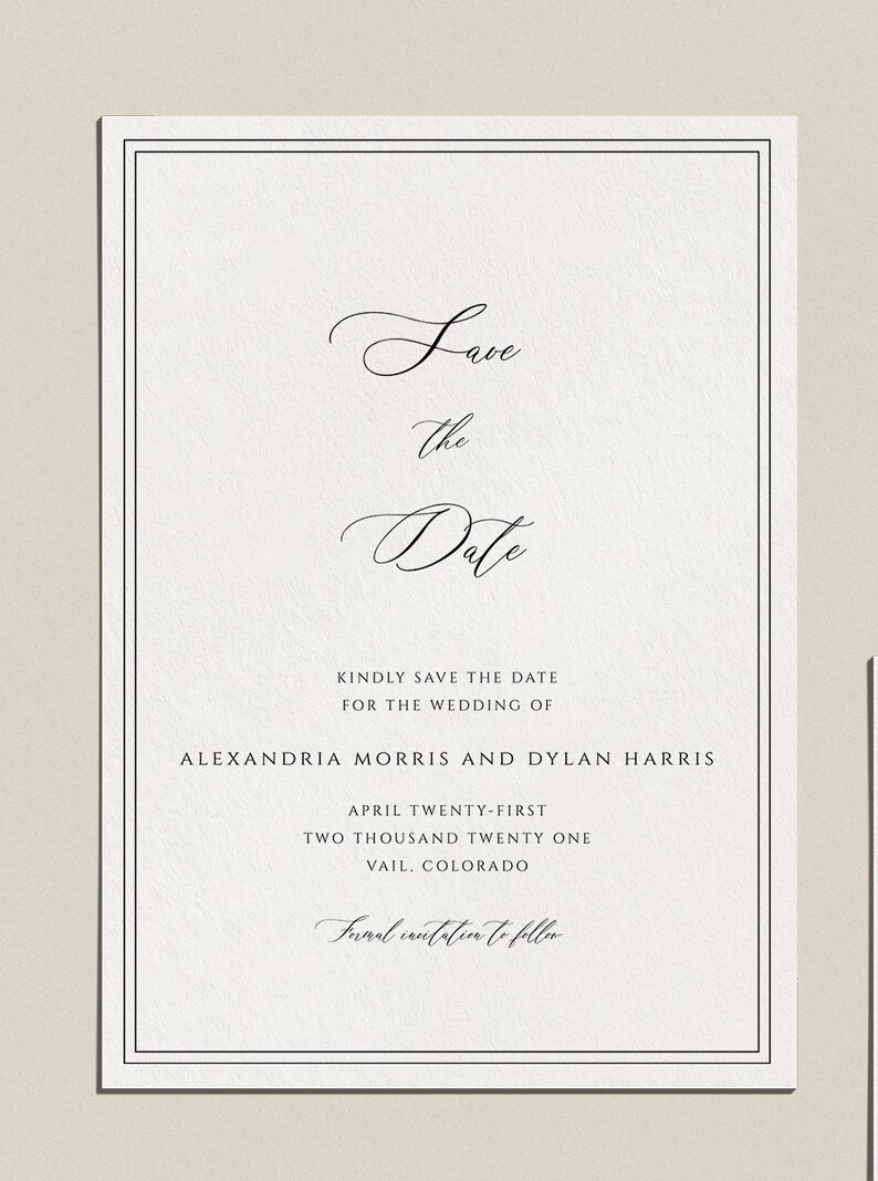 Traditional Wedding Invitation, Wedding Invitation Template, Templett ...