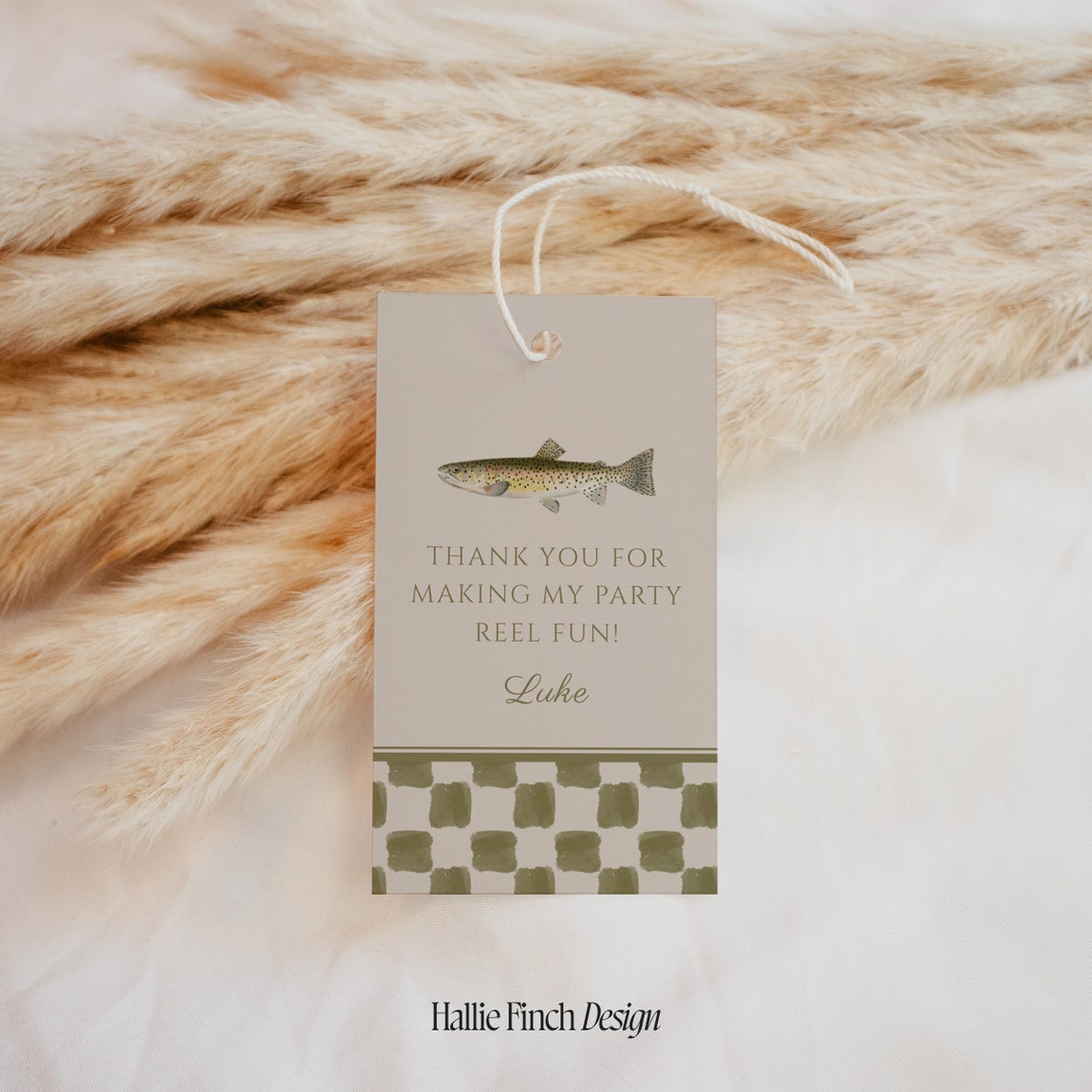 Fishing Birthday Favor Tag Template, O-fish-ally, the Big One Birthday ...