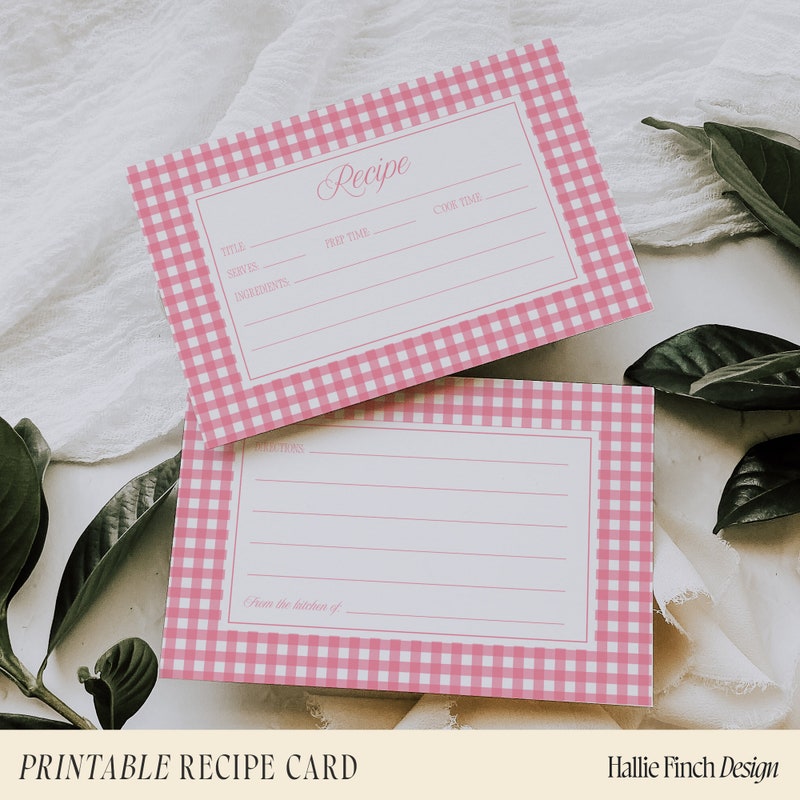 Diy Recipe Cards - Etsy
