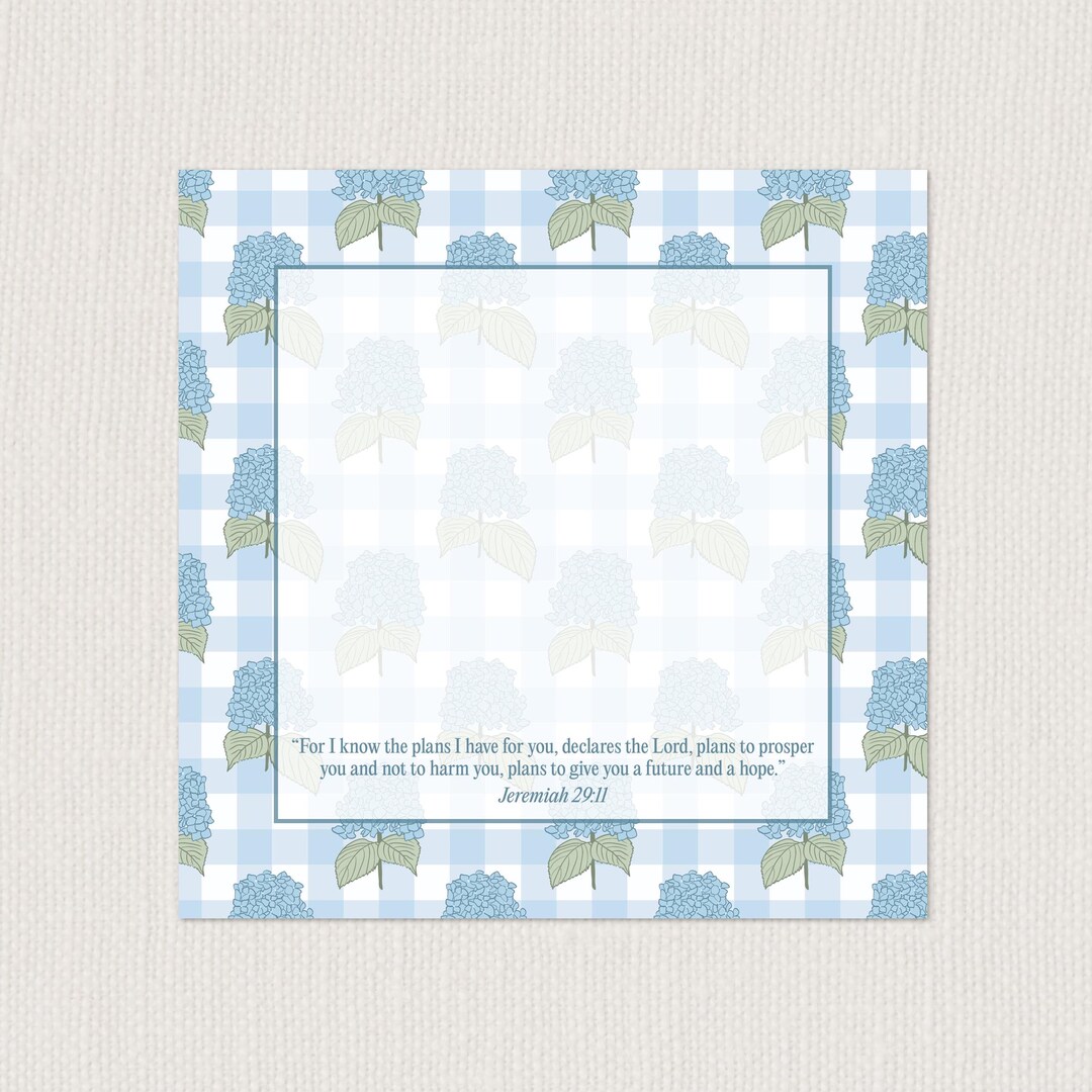 Christian Bible Verse Notepad, Christian Gift, Floral Bible Verse ...