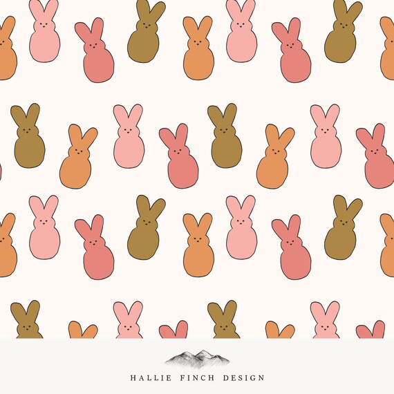 Little Peeps Easter Seamless Pattern Boho Peeps Spring Easter | Etsy