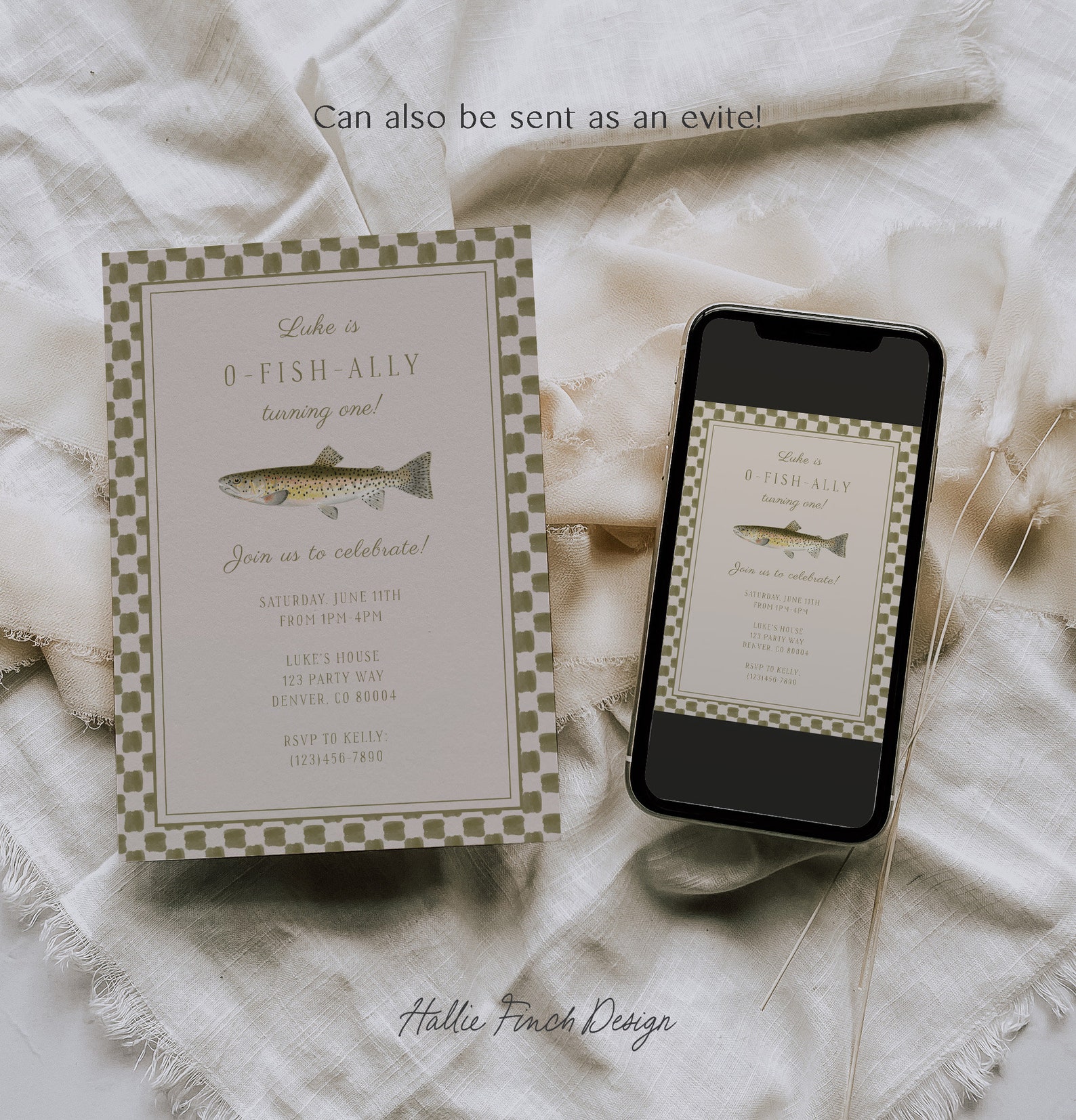 Fishing Birthday Invitation Template, O-fish-ally, the Big One Birthday ...