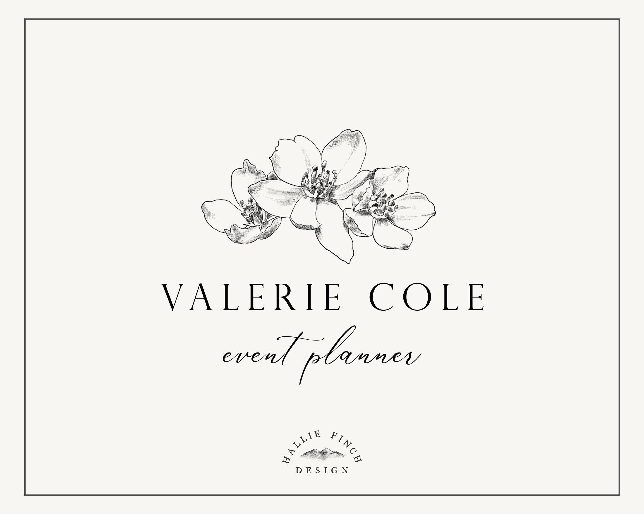 Jasmine Logo, Flower Logo, Premade Logo, Floral Logo, Elegant Logo ...