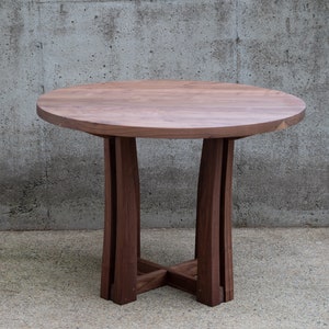 Round Wood Dining Table - Etsy
