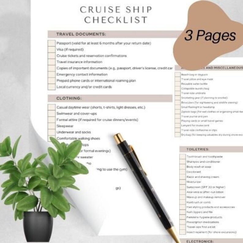 Cruise Ship Checklist | A Handy Checklist for the Travel Industry ...