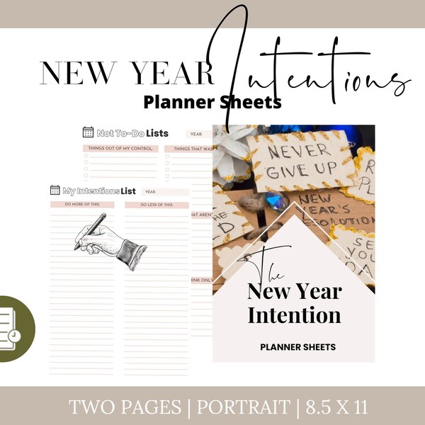 Intention Setting Worksheet - Etsy