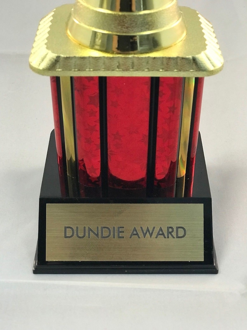 The Office Dundie Trophy Award TV Dunder Mifflin Dundee 10 1/2" Dunde ...