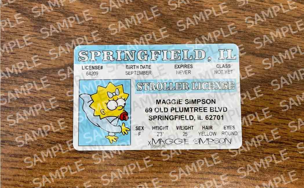 The Simpsons Id Drivers License Card Bart Marge Homer Maggie Lisa ...
