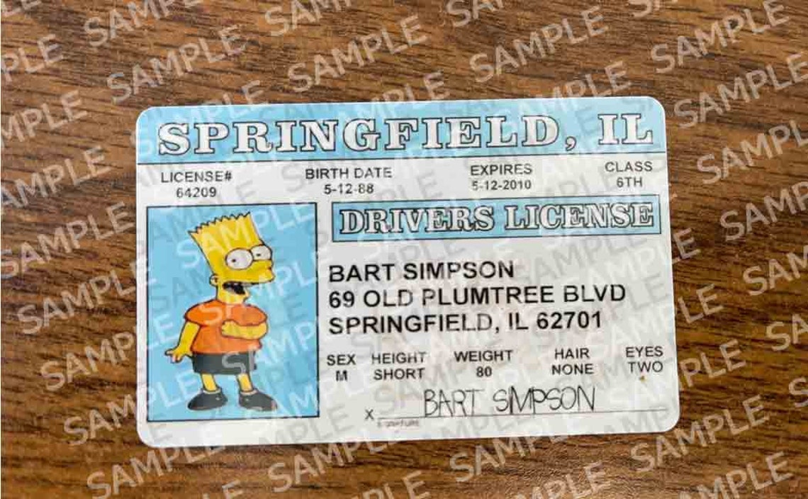 The Simpsons Id Drivers License Card Bart Marge Homer Maggie | Etsy