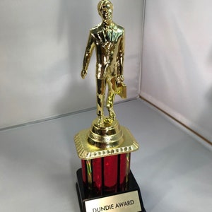The Office Dundie Trophy Award TV Dunder Mifflin Dundee 10 1/2" Dunde ...