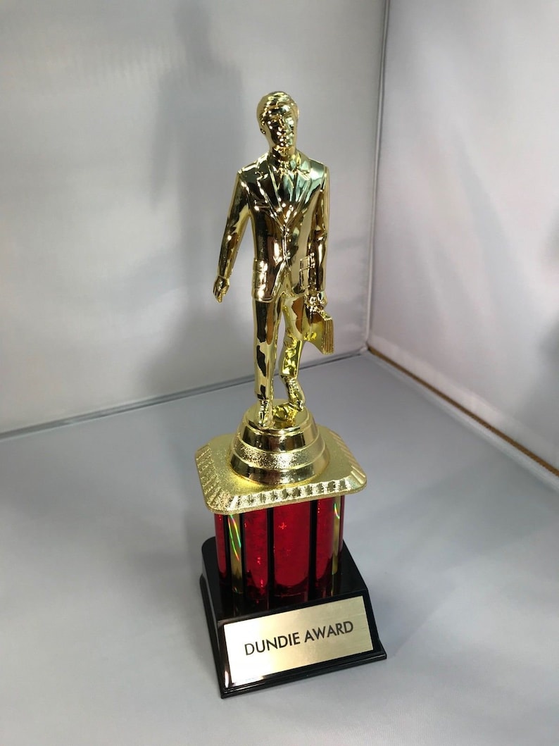 The Office Dundie Trophy Award TV Dunder Mifflin Dundee 10 1/2" Dunde ...
