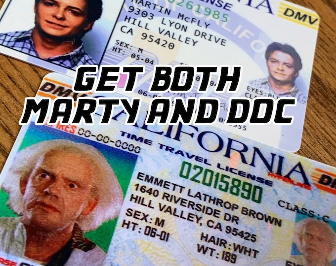 Back to the Future Marty Mcfly License Prop Fake Novelty - Etsy