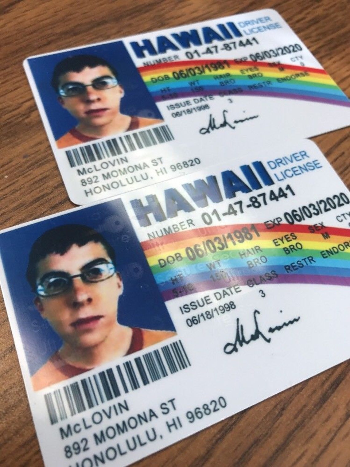 McLovin ID de la película Superbad Fogels Broma falsa Usted | Etsy