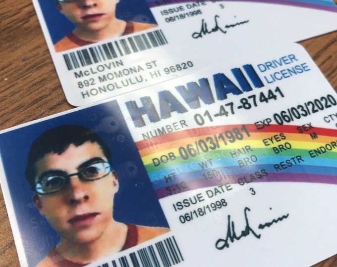Tarjeta de identificación de McLovin de la película Superbad "Ultra ...