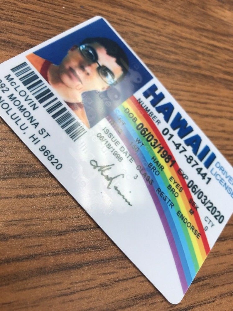 Mclovin ID From Movie Superbad Fogels Fake Joke -you Pick Expire Date ...