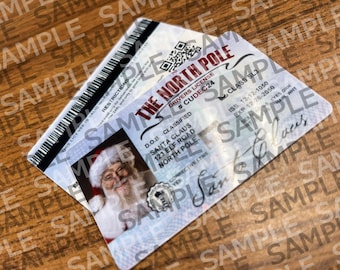 Customizable Lost Santa Claus North Pole Drivers Sleigh License Fun ...