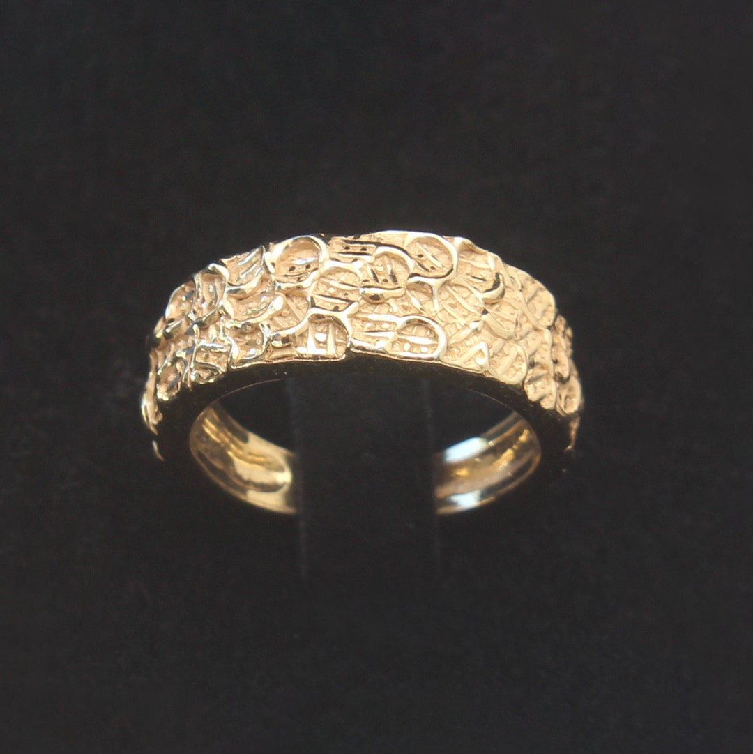 14K Gold Unique Wedding Ring Modern Handmade Design Ring - Etsy