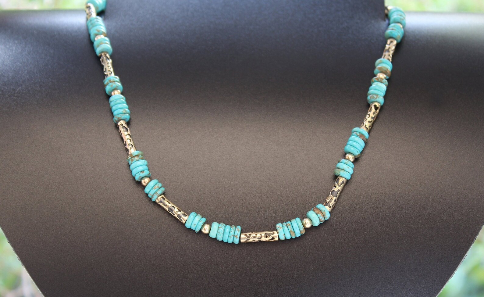 14K Solid Gold Turquoise Necklace Chain - Etsy