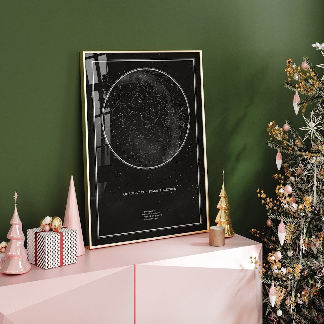 Custom Star Map, Unique Night Sky, Constellation Personalized Poster ...