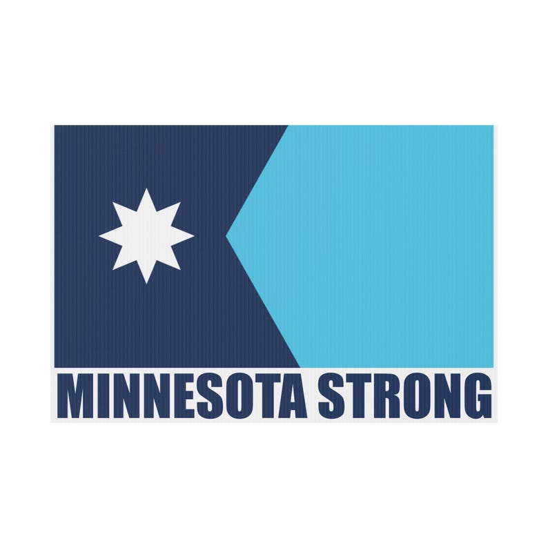 Minnesota Strong Plastic Yard Sign | State Pride Coroplast Lawn Sign ...