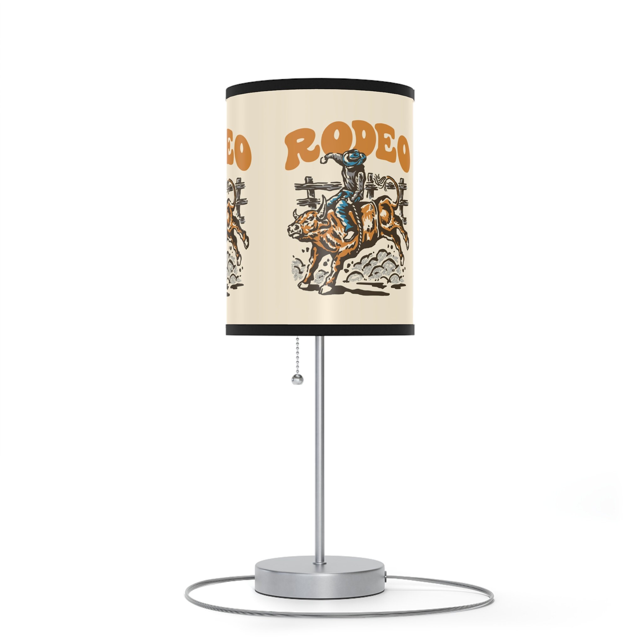 Vintage Rodeo Bullrider Illustration Lamp, Rodeo Bullrider Rider, Rodeo ...