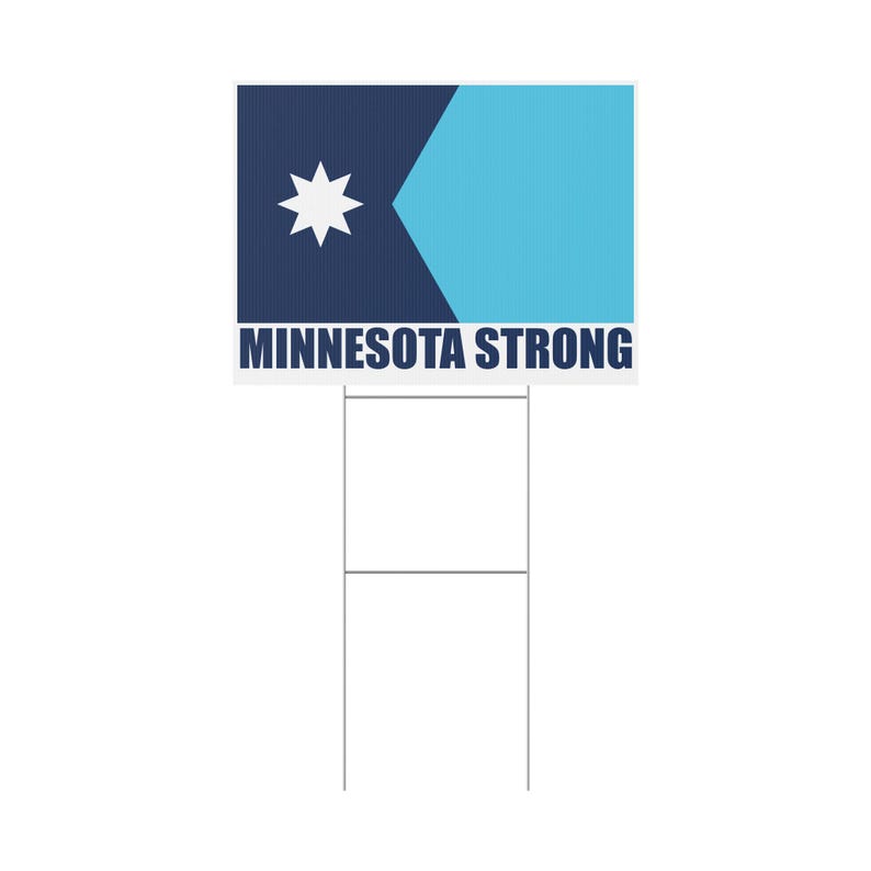 Minnesota Strong Plastic Yard Sign | State Pride Coroplast Lawn Sign ...