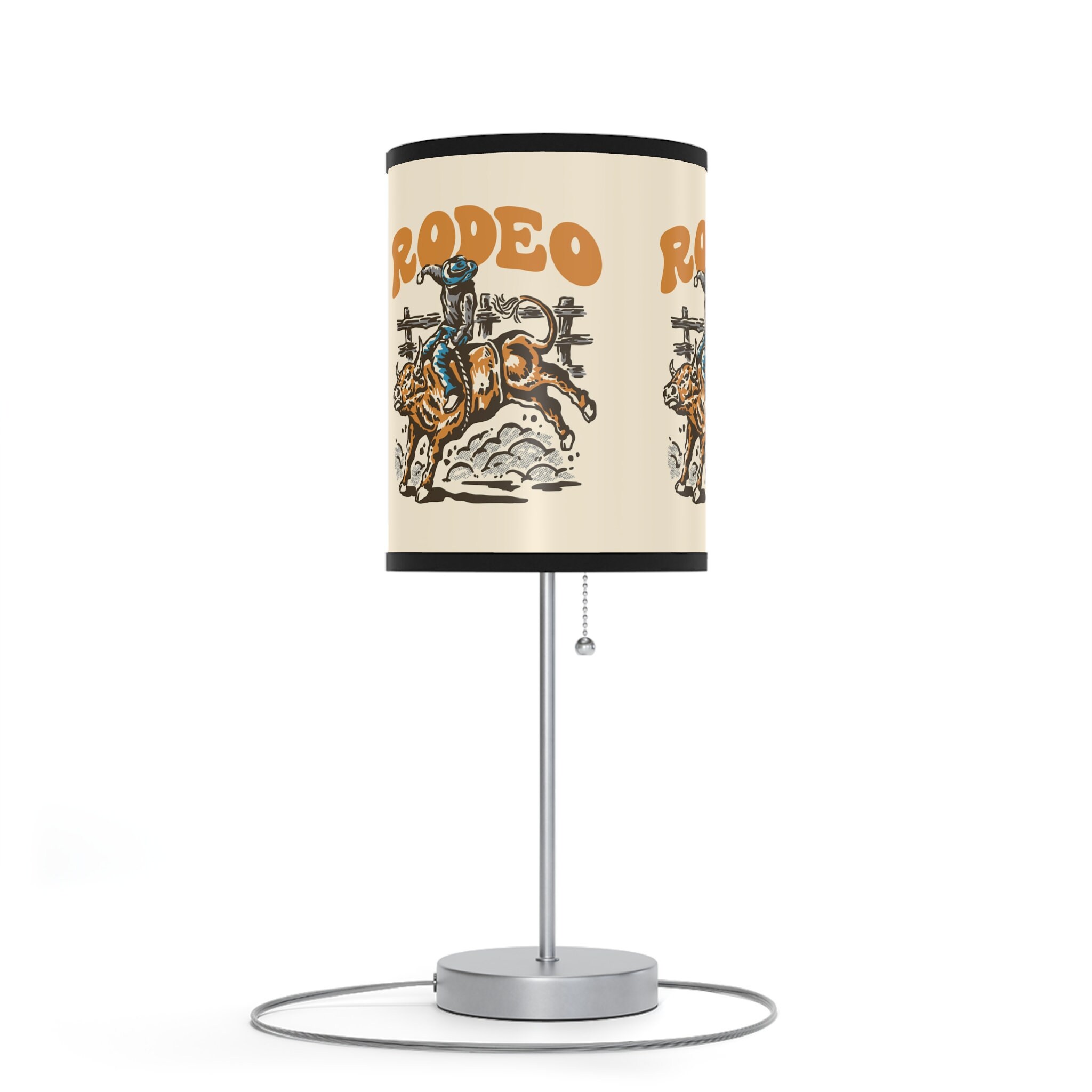 Vintage Rodeo Bullrider Illustration Lamp, Rodeo Bullrider Rider, Rodeo ...