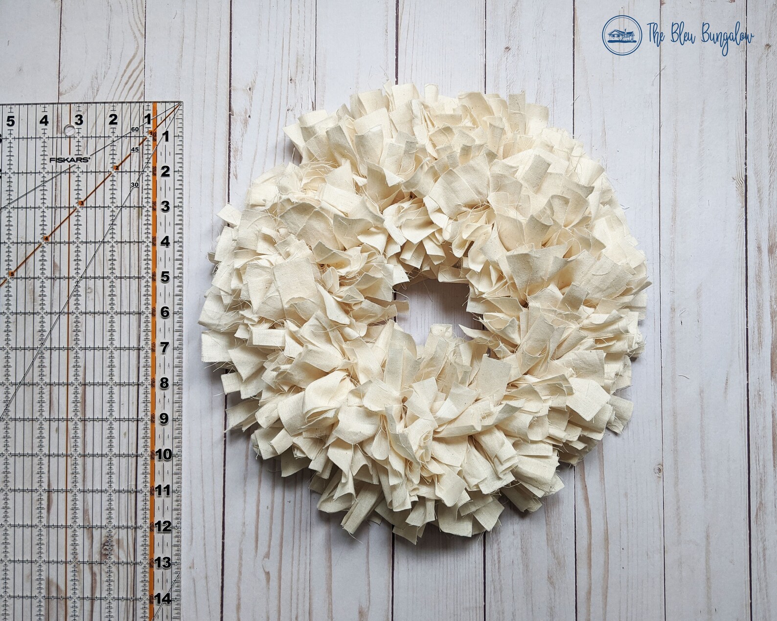 Neutral Christmas Wreath Fabric Christmas Wreath Farmhouse - Etsy