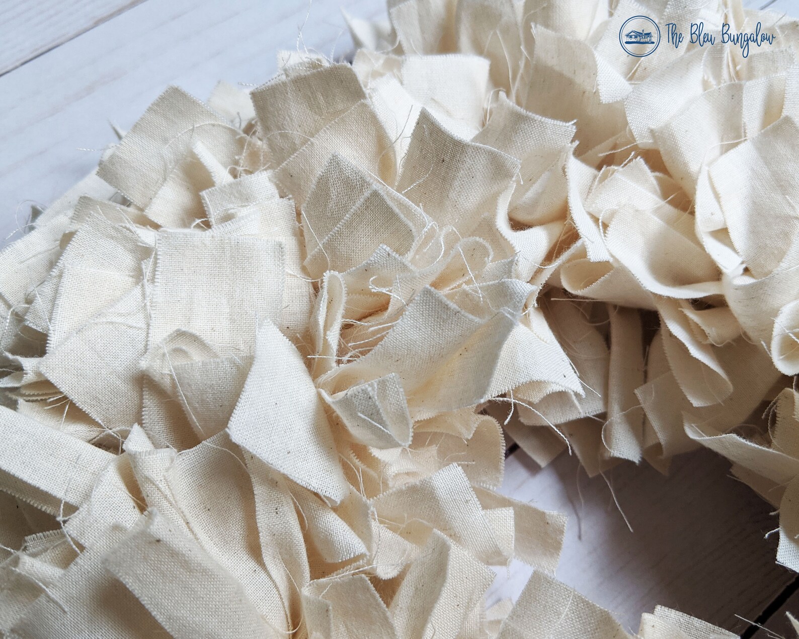 Neutral Christmas Wreath Fabric Christmas Wreath Farmhouse - Etsy