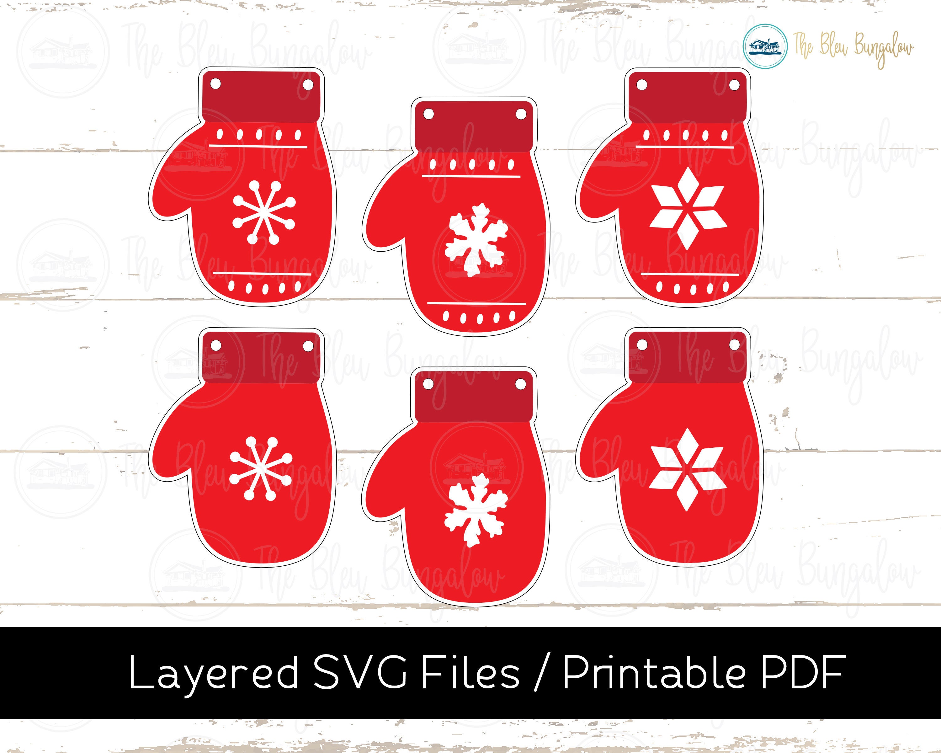 Mitten SVG Cut Files: Christmas Banner Garland (digital Download) - Etsy