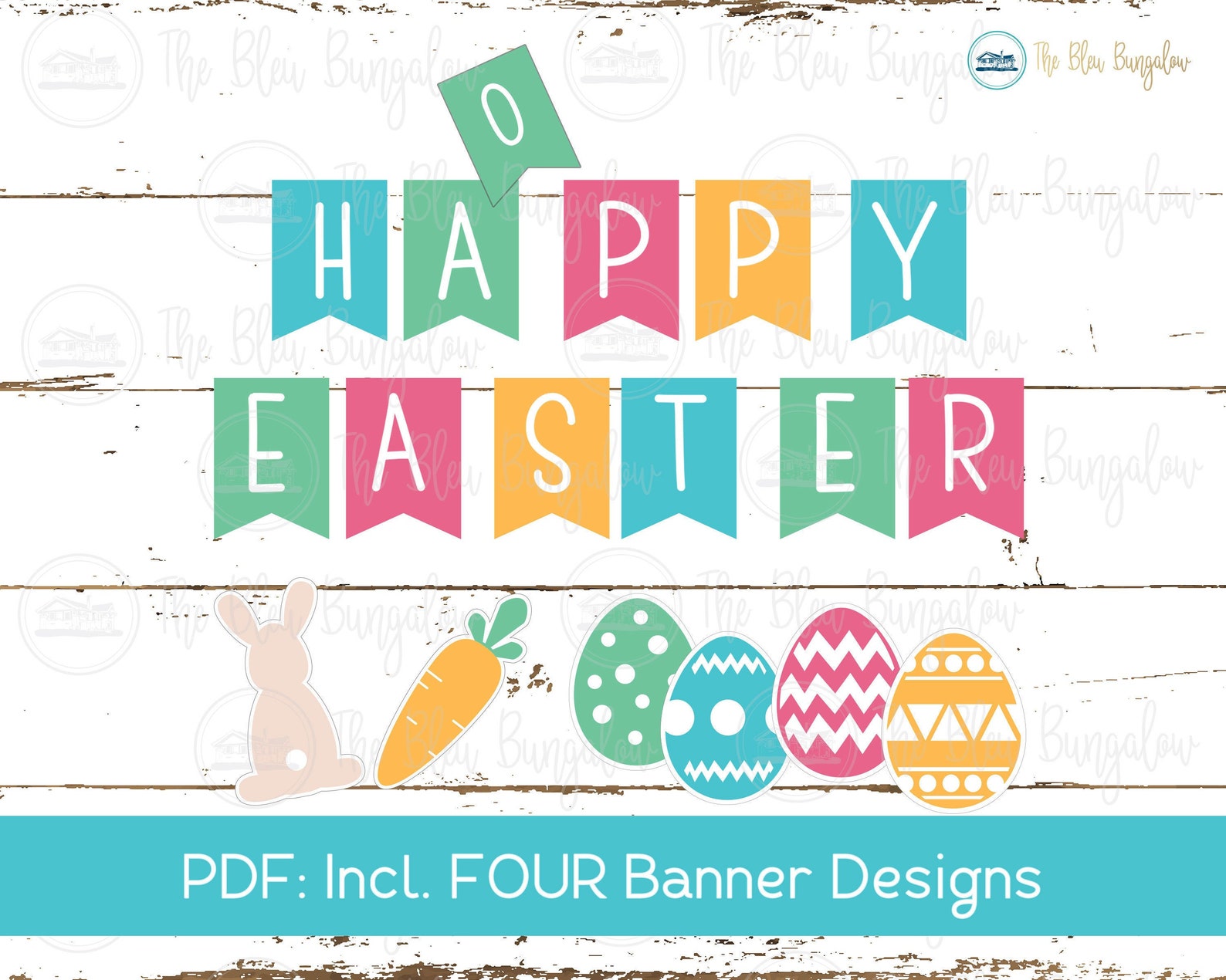 Easter Banner Printable PDF, Easter Banner for Fireplace, Easter Banner ...