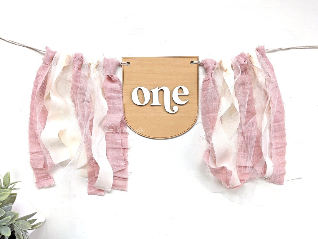 High Chair Banner 1st Birthday Girl, High Chair Banner Berry, One High ...