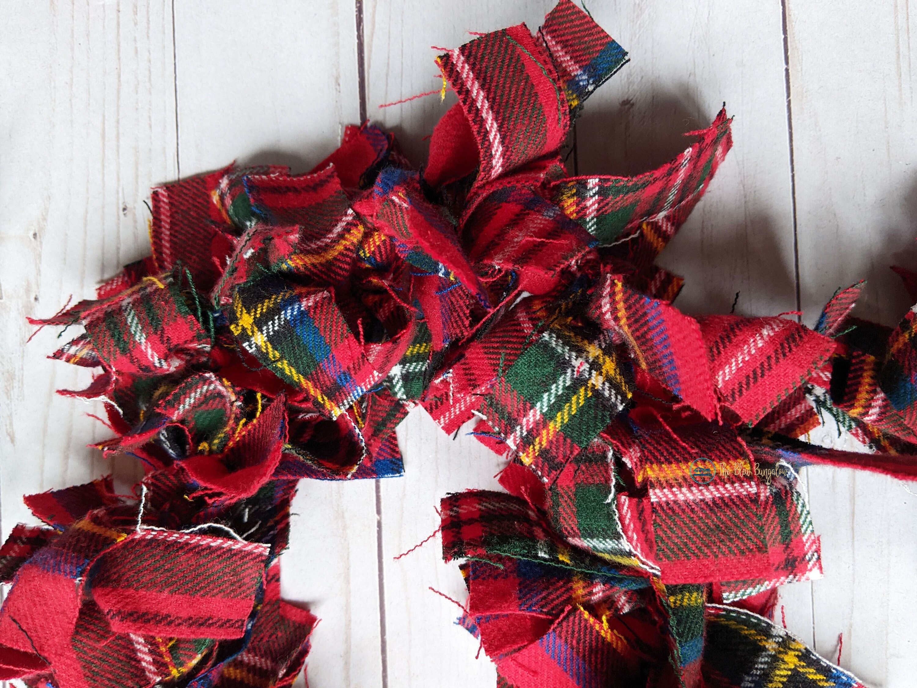 Christmas Rag Garland, Tartan Plaid Garland, Christmas Garland for ...