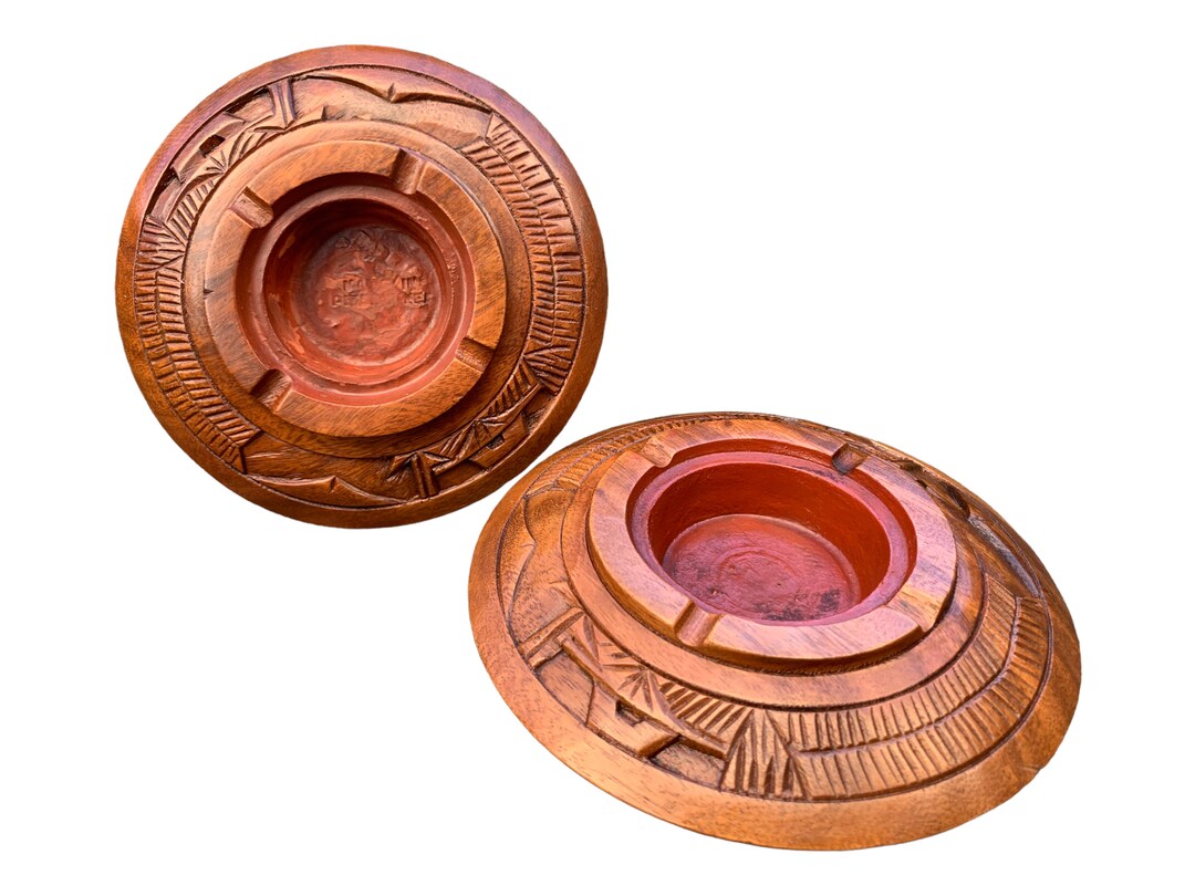 Vintage MCM Teak Wood / Tiki Style Made in Philippines Hand - Etsy