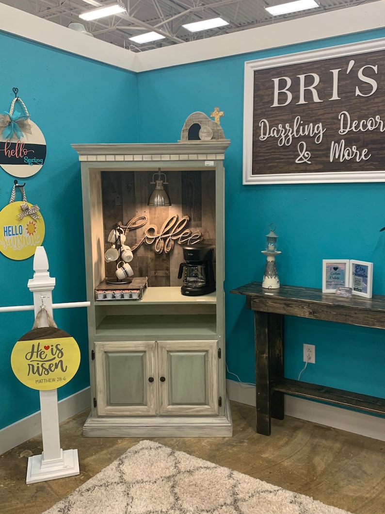 Custom Coffee Bar Armoire Cabinet - Etsy