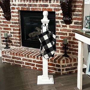 Christmas Stocking Post, Wood Banister Post With Removable Poles - Etsy