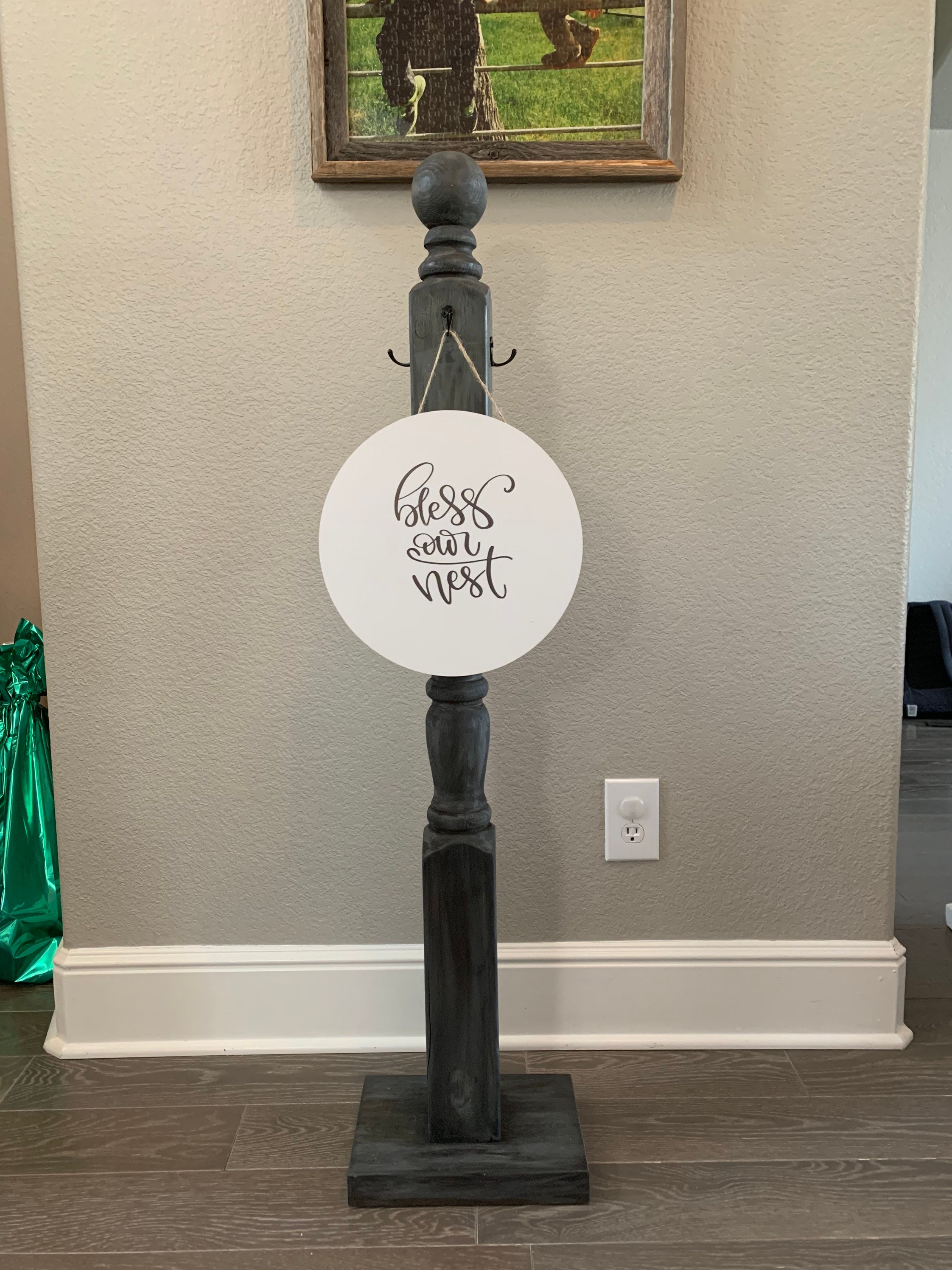 Wood Post Banister Post Front Door Decor | Etsy