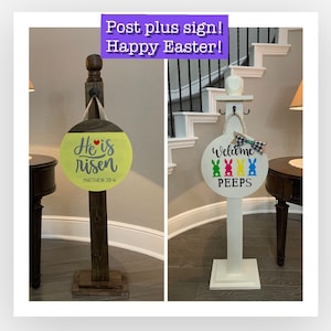 Wood Banister Post & Sign - Etsy