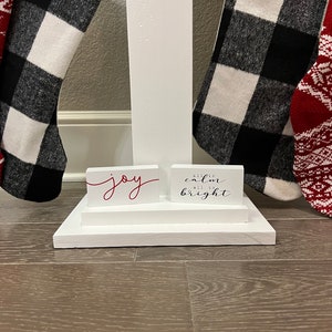 Christmas Stocking Post, Wood Banister Post With Removable Poles - Etsy