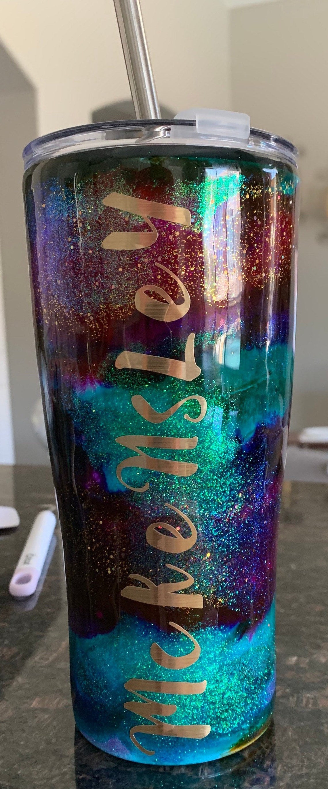 Galaxy Glitter Tumbler Personalized Galaxy Cup Galaxy Name - Etsy