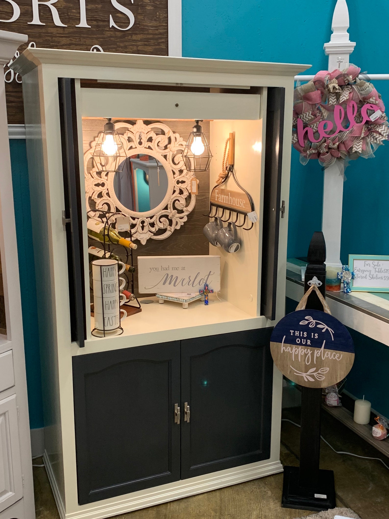 Vintage Coffee/wine Armoire Bar - Etsy