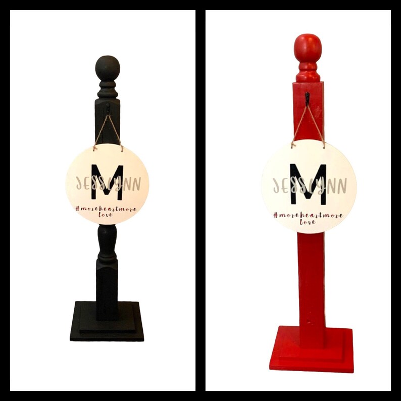 Banister Sign Holder Banister Post Wood Post Holiday Decor - Etsy