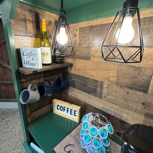 Hunter Green Coffee Bar, Beverage Cabinet, Broyhill Hutch, Coffee and ...