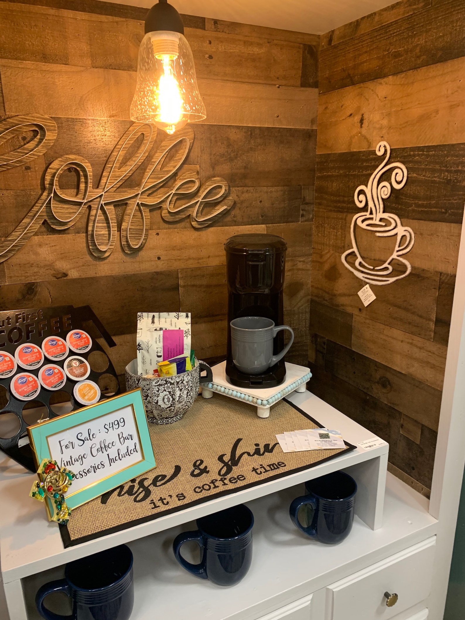 Custom Vintage Coffee Bar - Etsy