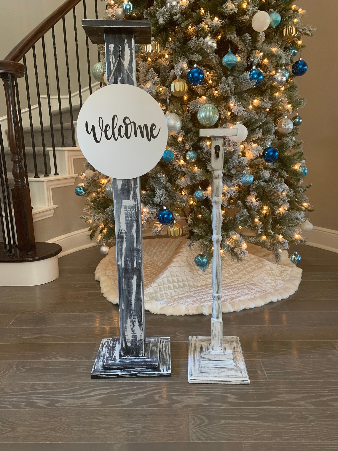 Post With Free Sign Banister Post Post - Etsy