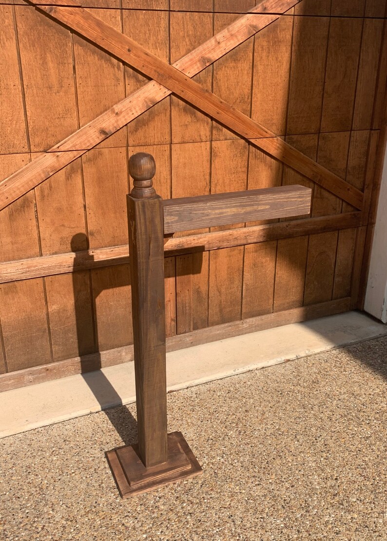 Banister Post, With a FREE Personalized Sign, Wooden Sign Holder, Wood ...