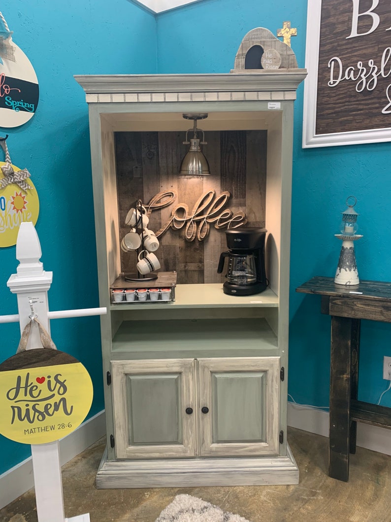 Custom Coffee Bar Armoire Cabinet - Etsy