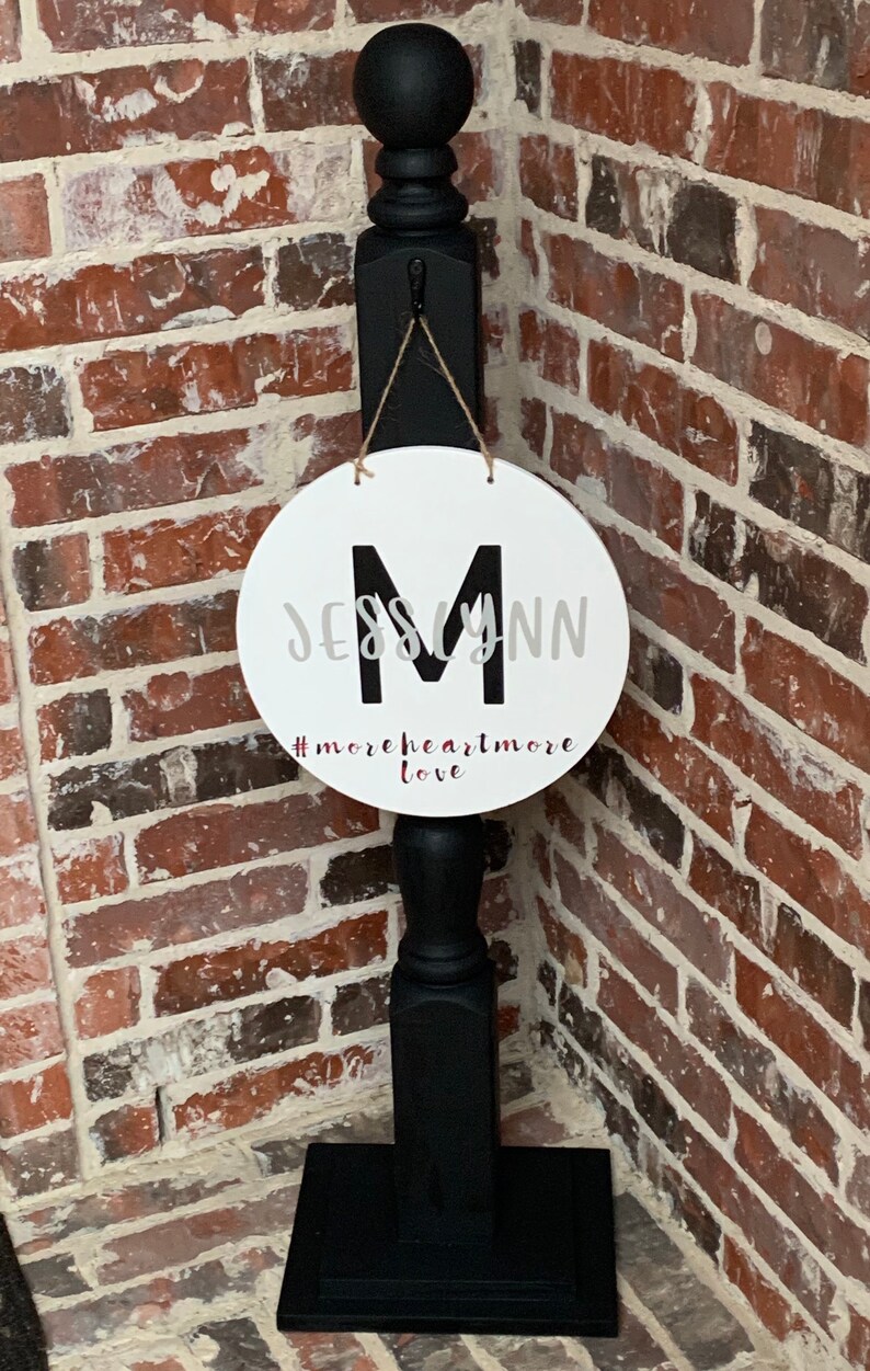 Banister Post Display, With a FREE Personalized Sign, Sign Holder Post ...