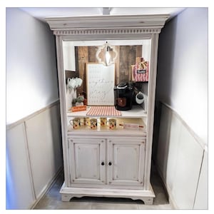 Custom Designed Coffee Bar Cabinets, Beverage Hutch, Armoire Cabinet ...