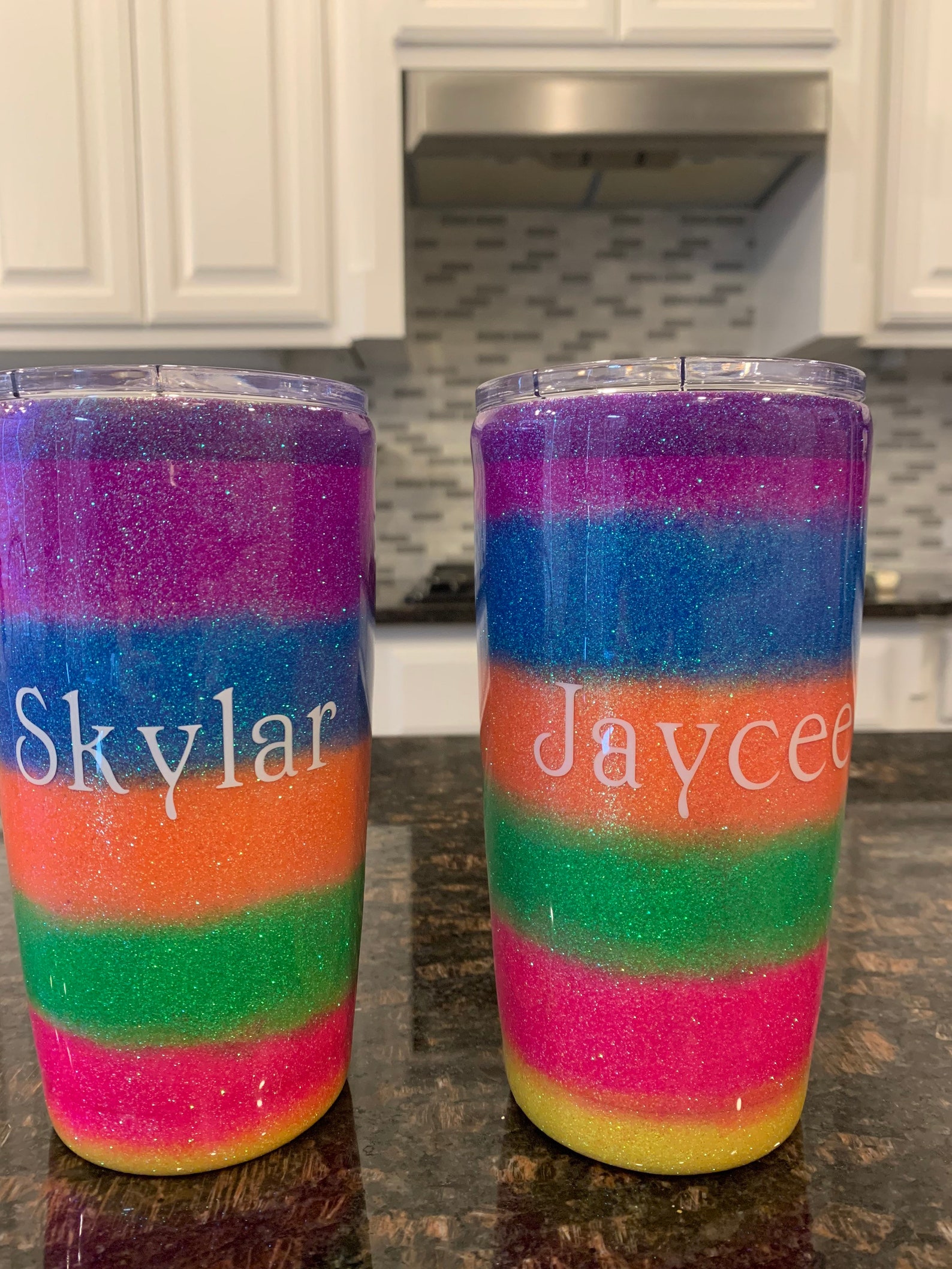 Glitter Tumbler Rainbow Glitter Name Cup Personalized Name | Etsy
